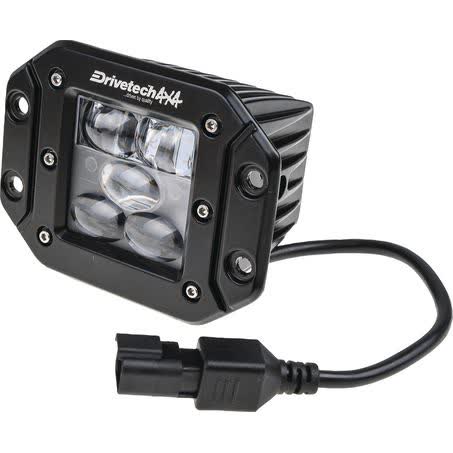 DRIVETECH 4X4 3 LED WORK LIGHT - FLUSH OR BRACKET MOUNT — JAE Auto ...