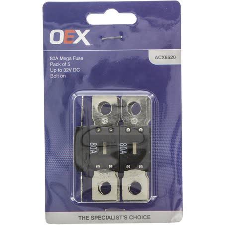 OEX MEGA FUSE 80A BOLT ON - PACK OF 5 — JAE Auto Electrical & Refrigeration