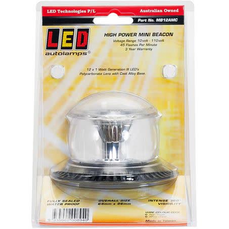 LED AUTOLAMPS 1224V AMBER BEACON CLR LENS — JAE Auto Electrical ...